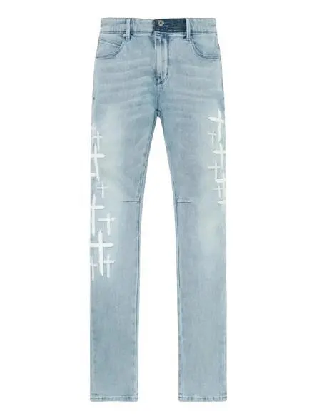 RtA Bryant Skinny Jeans - Coastal Drift Cross Patch