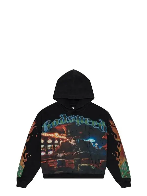 GODSPEED Life's A Gamble Hoodie - Black Wash