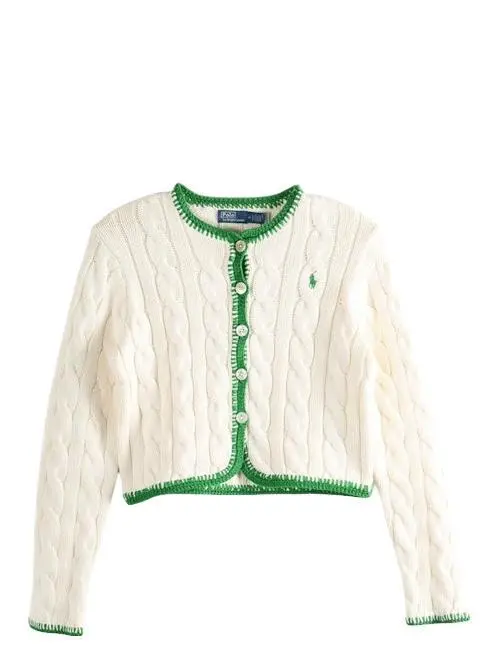 Polo Ralph Lauren Long Sleeve Cardigan - Cricket Cream