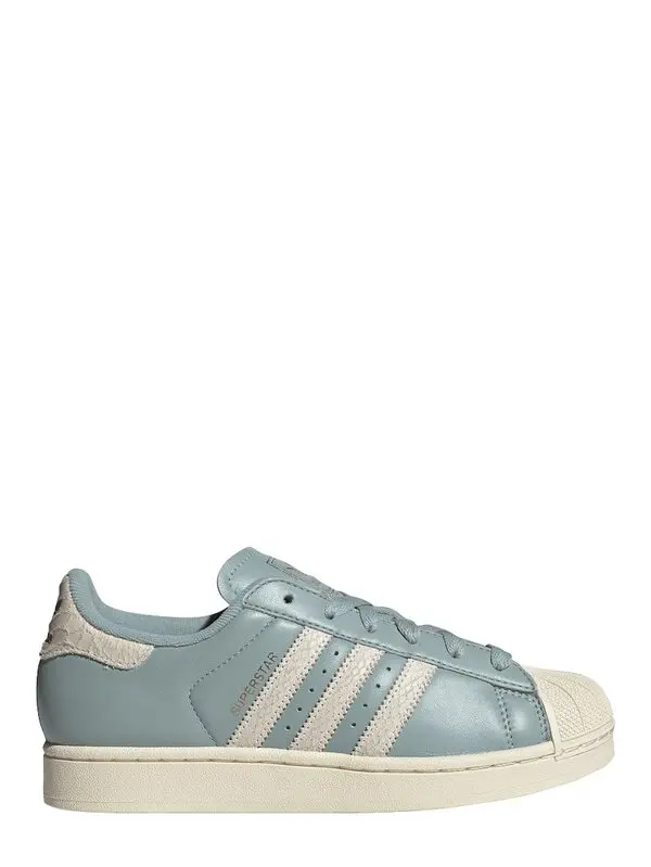 Adidas Superstar Ii Snakeskin Sneakers - Cream White/wonder Sage/gold Metallic