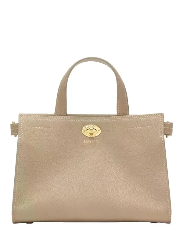 Burberry Small Cotswolds Leather Tote - Neutrals