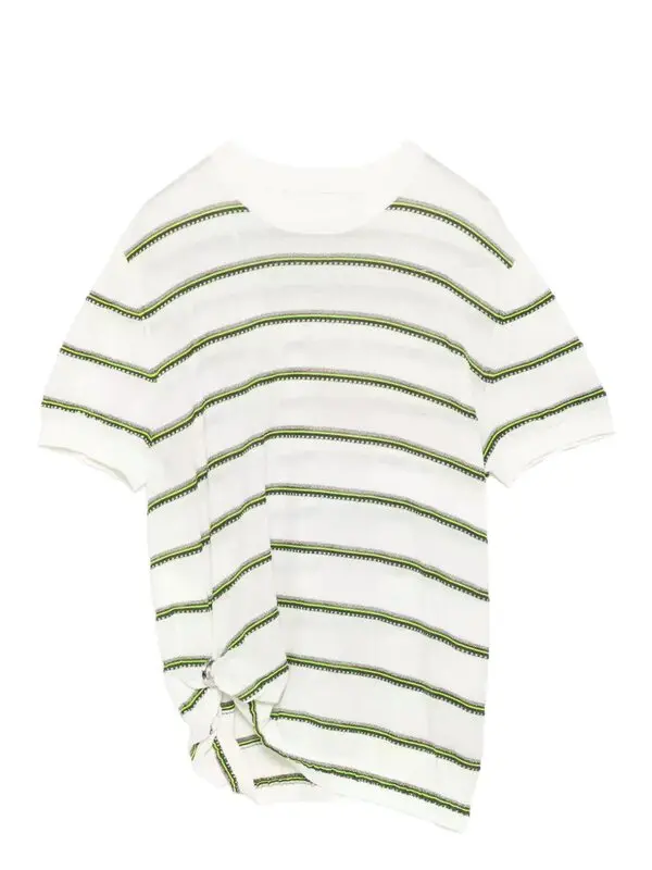 JNBY Striped Knit Top - White