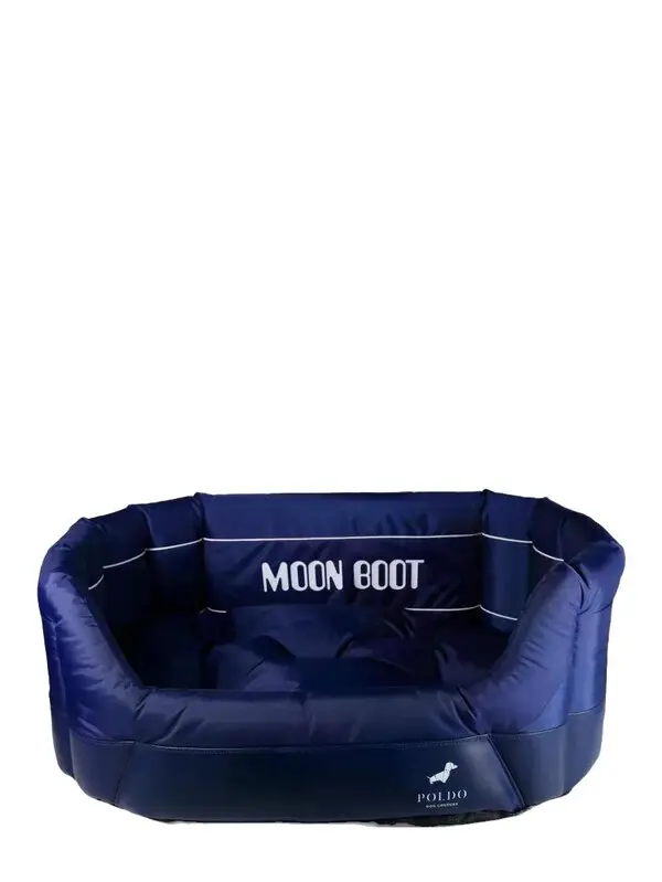 Moon Boot X Poldo Dog Couture Logo Print Dog Bed - Blue