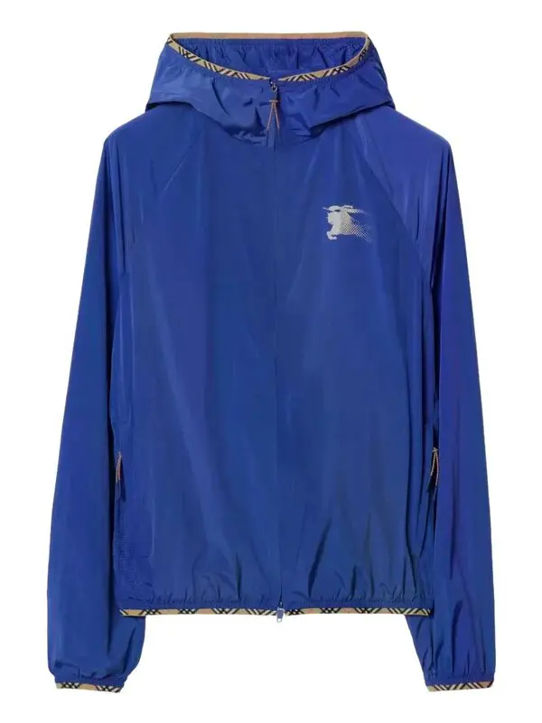 Burberry Nylon Hooded Jacket - Blue