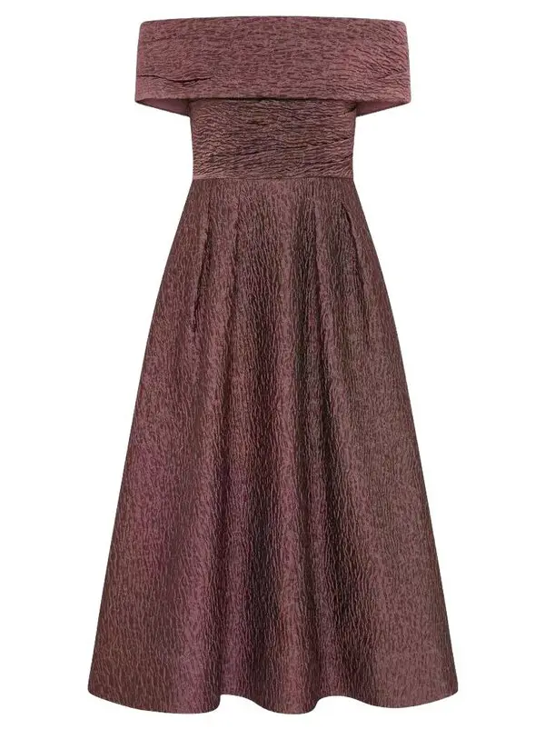 Rebecca Vallance Adalin Off-shoulder Midi Dress - Purple