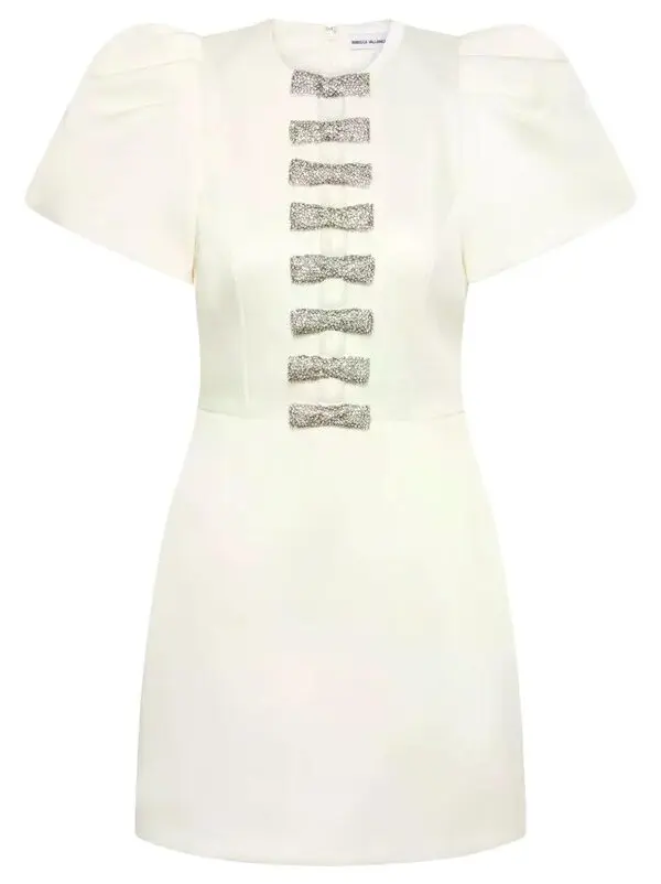 Rebecca Vallance Blaise Puff-sleeves Mini Dress - Neutrals