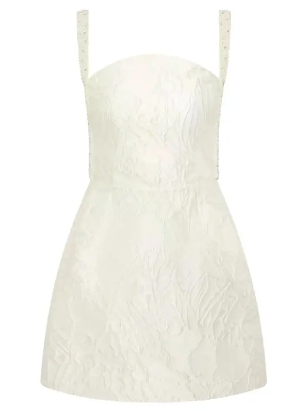 Rebecca Vallance Winslet Beaded Mini Dress - White
