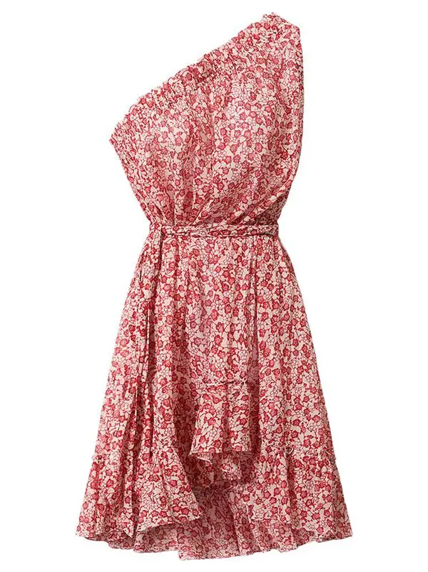 MARANT ETOILE Estella Floral Print Dress - Red