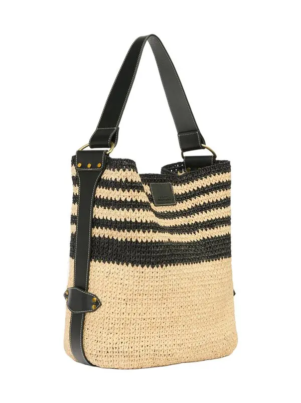 Isabel Marant Bayia Shoulder Bag - Black/natural