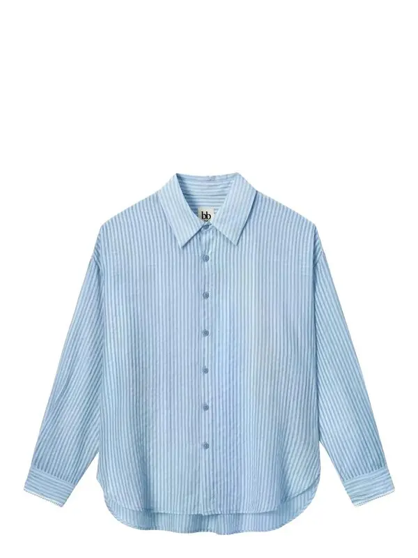 B+AB Striped Pattern Shirt - Blue