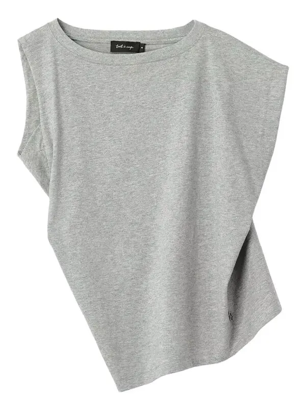 TOUT A COUP Logo-appliqué T-shirt - Grey