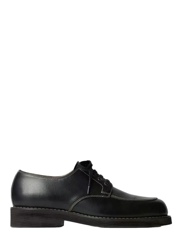 LEMAIRE Topstitching Lace-up Derby Shoes - Black