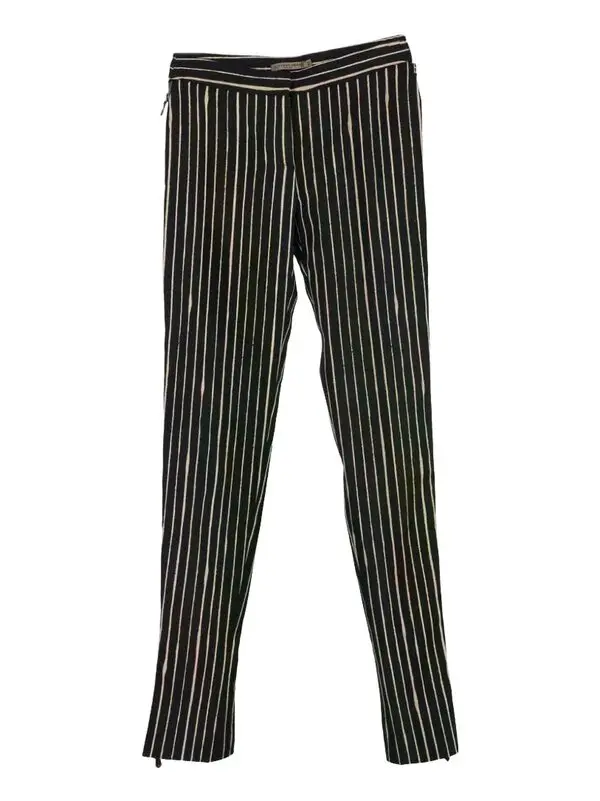 Alexander McQueen Striped Slim-fit Trousers - Black