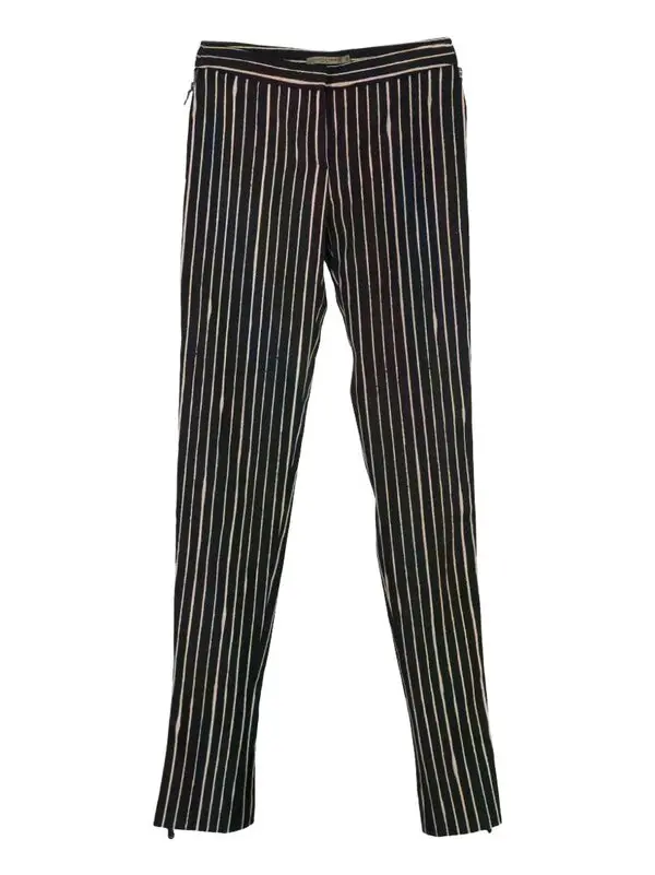 Alexander McQueen Striped Slim-fit Trousers - Black