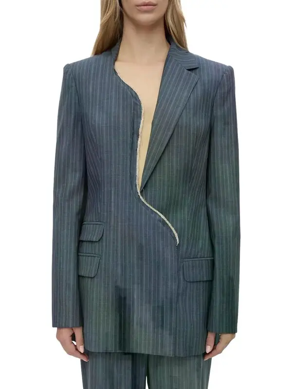 Christopher Esber Pinstripe-pattern Blazer - Blue