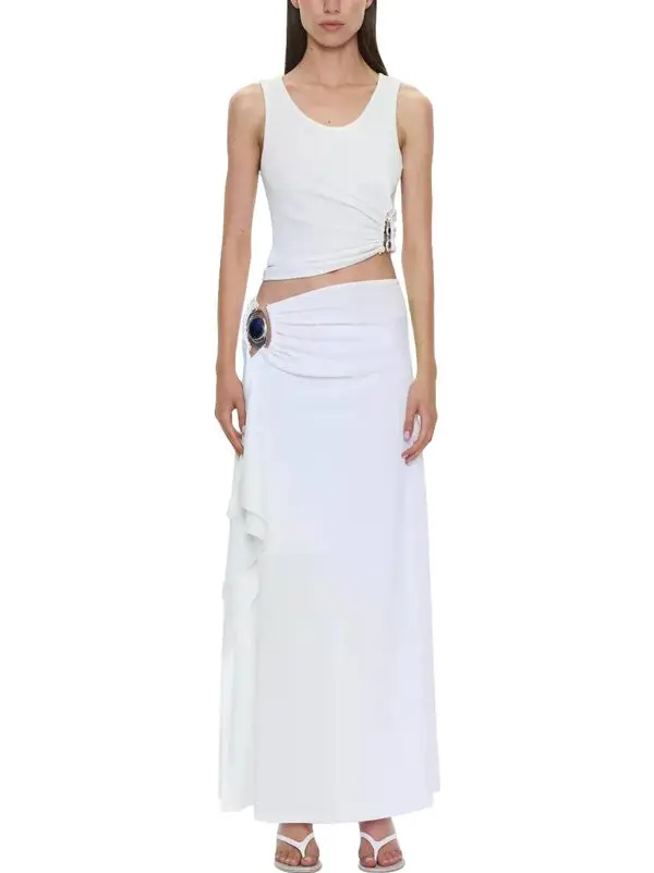 Christopher Esber Droplet Crystal Tank Top - White
