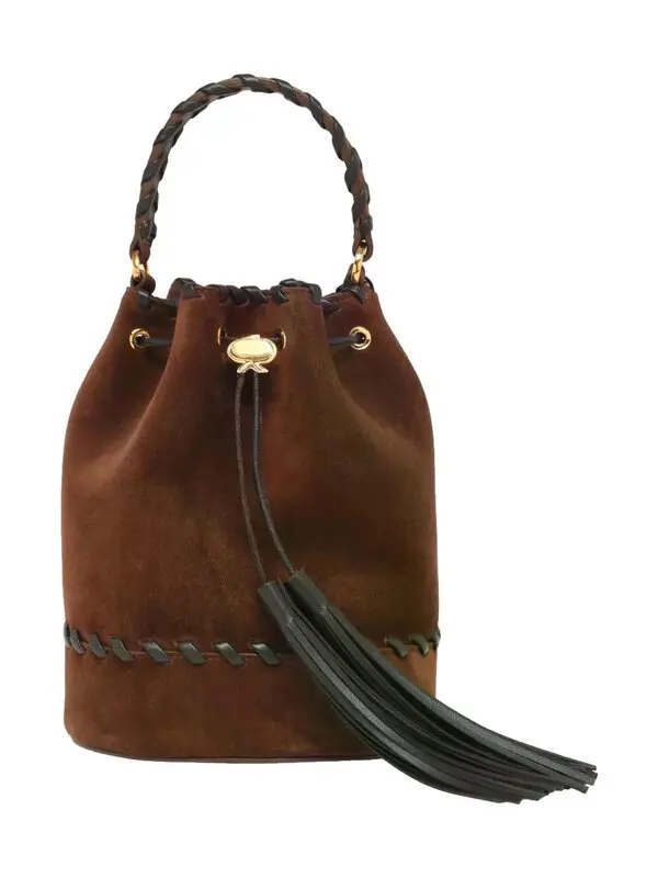 GIANVITO ROSSI Sienna Zaira Braided Bucket Bag - Brown