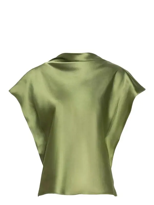 Tanya Taylor Adrien Cowl-neck Top - Green