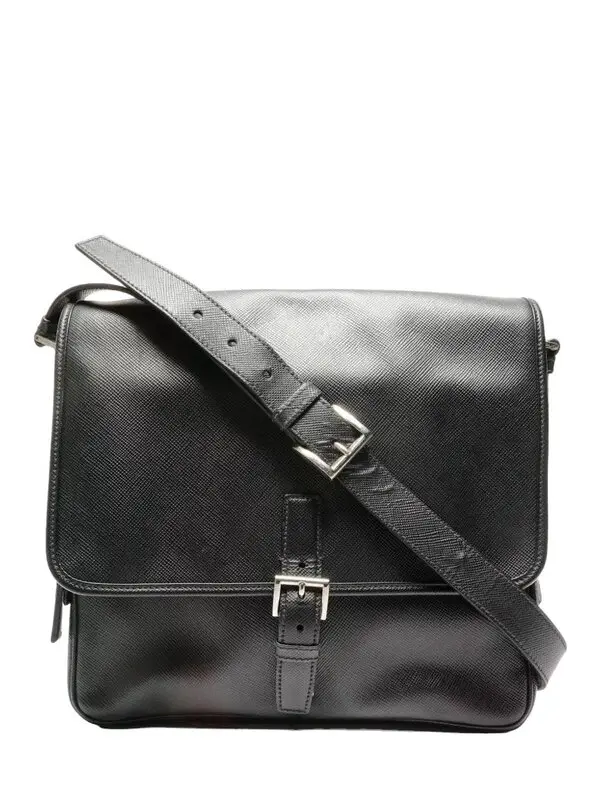 Prada Saffiano Leather Shoulder Bag - Black