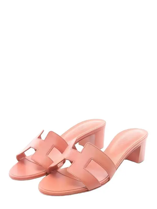 Hermès 50mm Oasis Leather Sandals - Pink