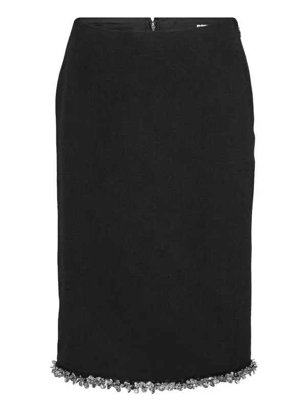 ROTATE BY BIRGER CHRISTENSEN Embellished-detail Midi Skirt - Black
