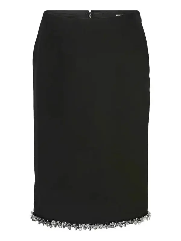 ROTATE BY BIRGER CHRISTENSEN Embellished-detail Midi Skirt - Black