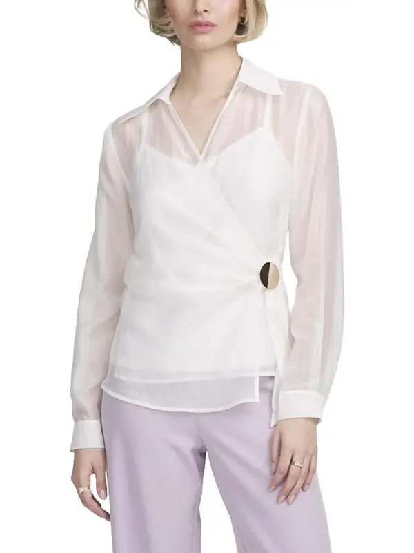 ELLE COLLECTION Hardware Shirt - Ivory White