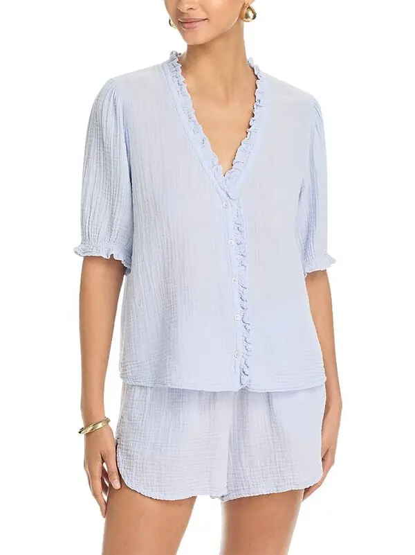 Xirena Jenna Shirt - Blue Ice