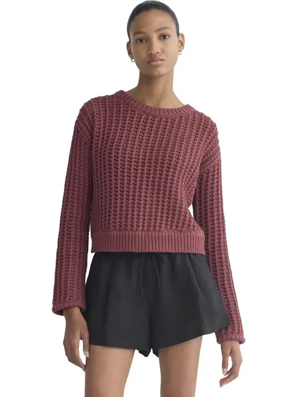 Everlane Open-knit Crew Neck Sweater - Henna Red