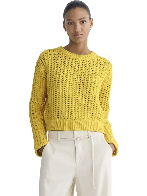 Everlane Open-knit Crew Neck Sweater - Passion Fruit