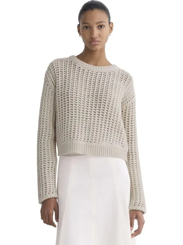 Everlane Open-knit Crew Neck Sweater - Peyote