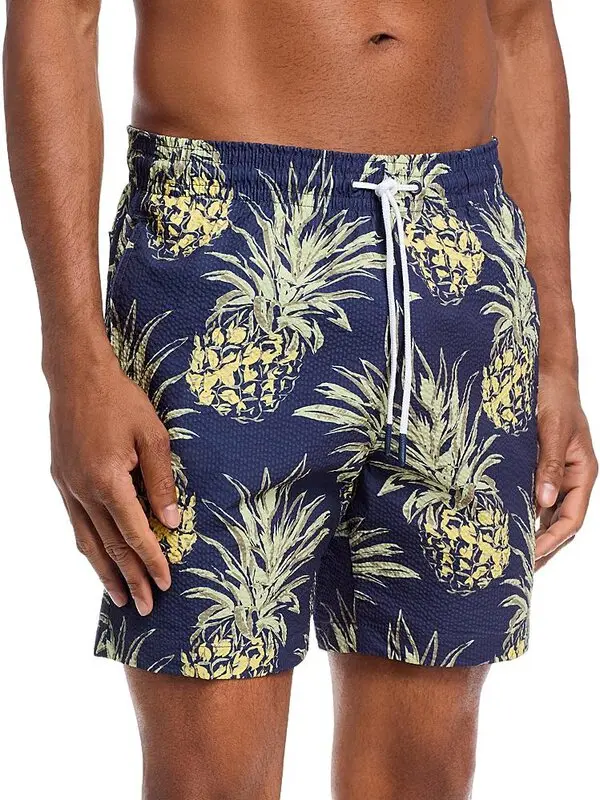 TRUNKS SURF & SWIM CO. Printed 6.5" Swim Trunks - Marine