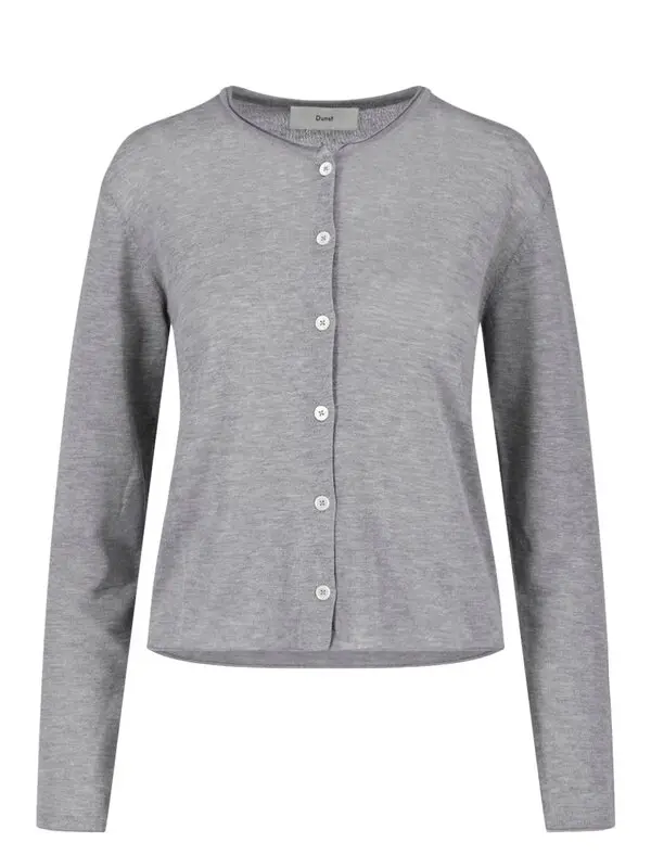 DUNST Crewneck Cardigan - Gray