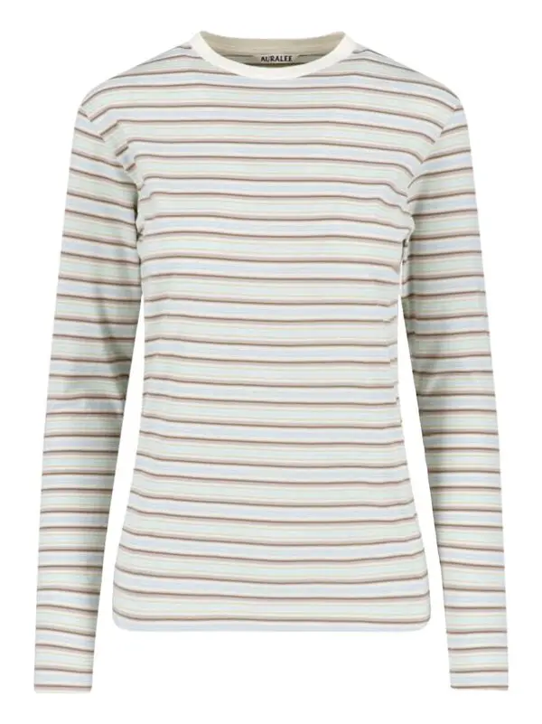 Auralee Gradient Stripe T-shirt - Multi