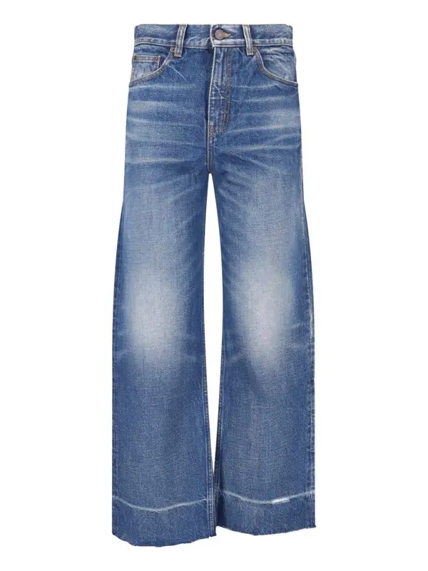 Chloé High Waist Wide Leg Jeans - Blue