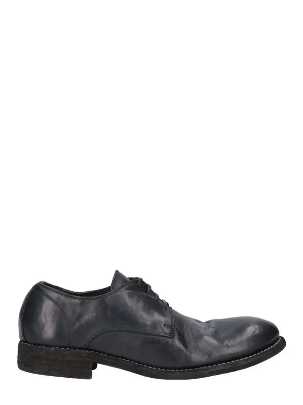 Guidi Derby Shoes In Leather - Black
