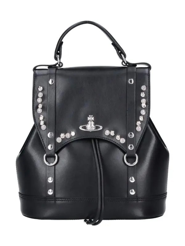 VIVIENNE WESTWOOD Max Leather Backpack - Black