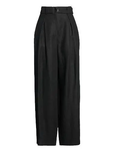 Max Mara Wide-leg Linen Pants - Black