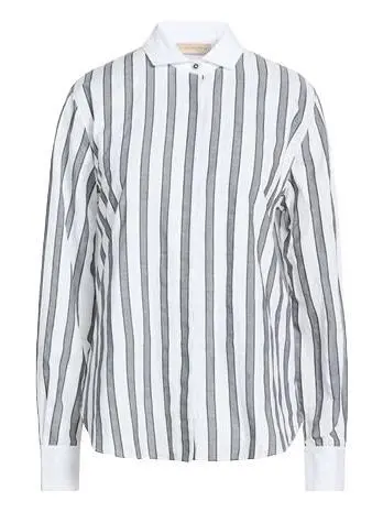 PUROTATTO Cotton Striped Shirt - Grey