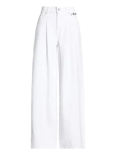 Karl Lagerfeld Wide-leg High-waisted Jeans - White