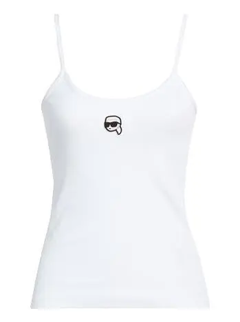 Karl Lagerfeld Organic Cotton Tank Top - White