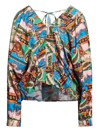CONNOR & BLAKE Floral-print Woven Blouse - Blue