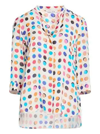 CALIBAN Viscose Polka-dot Shirt - Off White