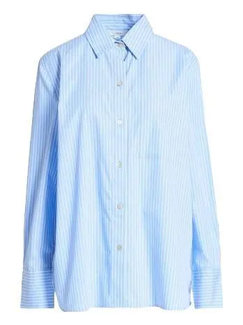 Vince Striped Poplin Shirt - Blue