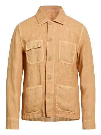 120% Lino Shirt Mustard Size Linen - Yellow