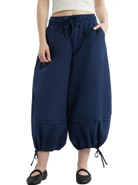 DAMSON MADDER Frida Cropped Balloon Pants - Navy