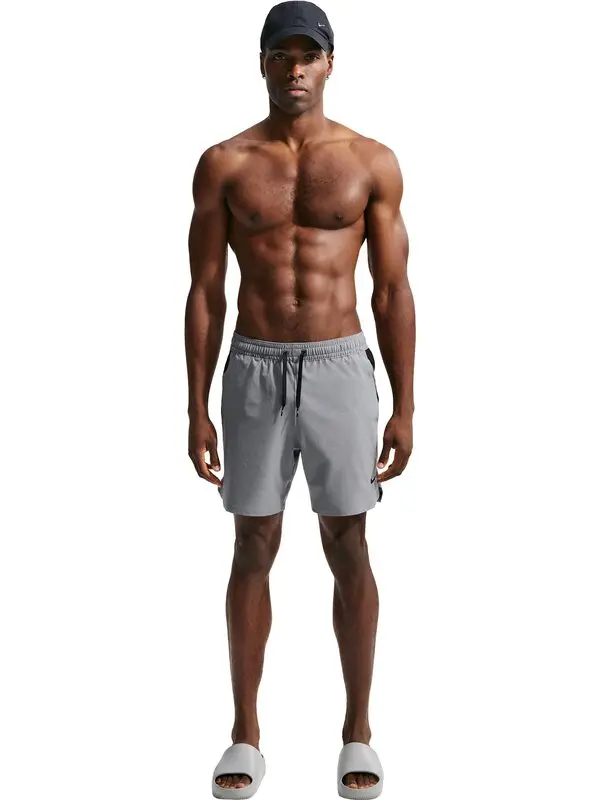 Nike Swim Contend Essential 7" Brief-lined Volley Short - Grey