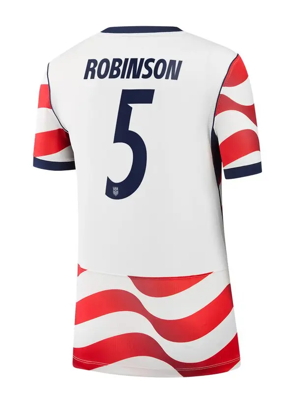 Nike Antonee Robinson Usmnt 2026 Stadium Home Dri-fit Soccer Jersey - White