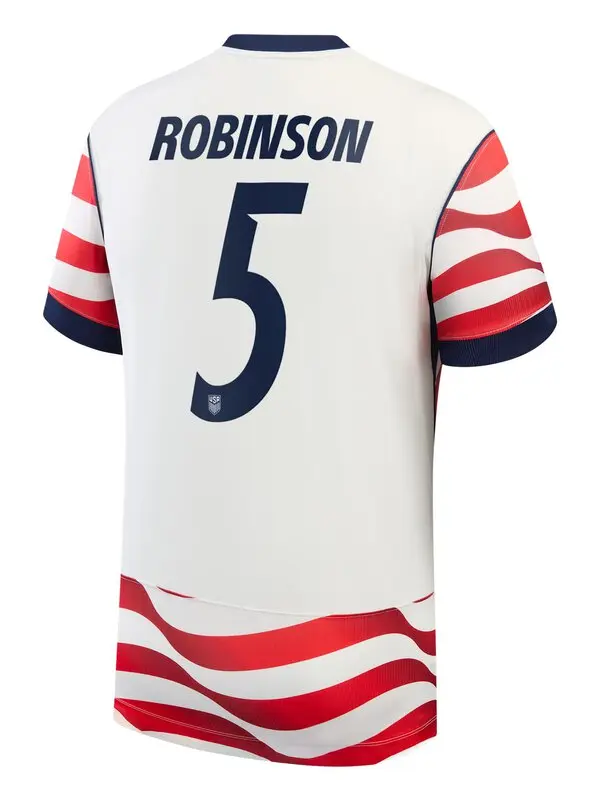 Nike Antonee Robinson Usmnt 2026 Stadium Home Dri-fit Soccer Jersey - White