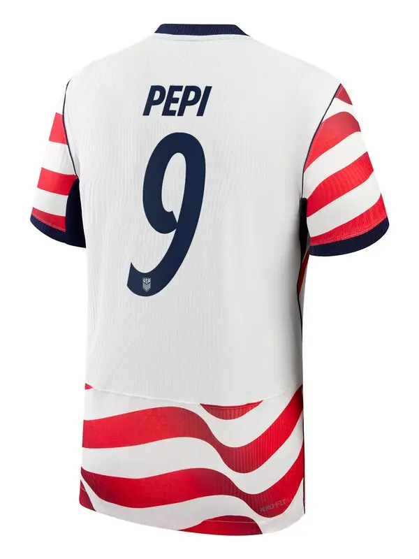 Nike Ricardo Pepi Usmnt 2026 Match Home Aero-fit Soccer Jersey - White